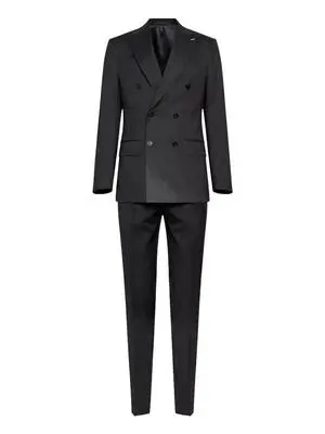D4.0 Double-breasted Peak Lapels Suit - Brown