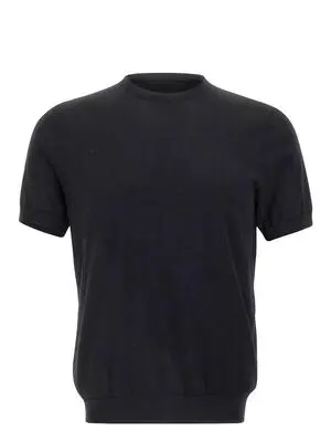 DIKTAT Short-sleeve Crewneck Sweater - Black
