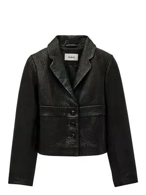 BA&SH Leather Cropped Jacket