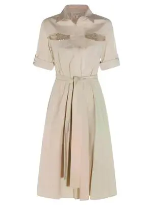 Antonelli Firenze Cotton Midi Dress - Neutrals