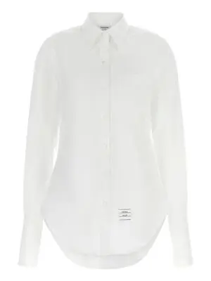 Thom Browne Button-down Shirt With Pocket - White