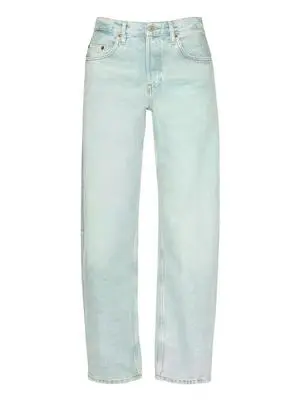 RE/DONE Buttoned Straight Jeans - Blue