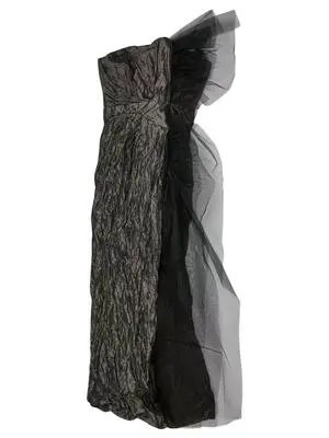 VIVIENNE WESTWOOD Ruffled Strapless Midi Dress - Black