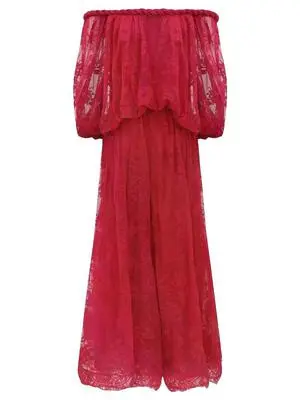 Zimmermann Natura Lace Patch Tank Maxi-Dress In Coral Mixed Print - 50% Off  | Editorialist