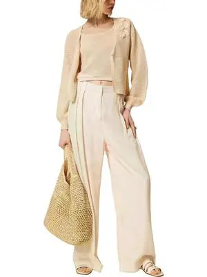 TWINSET Cardigan And Top Set - Neutrals
