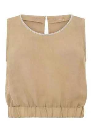 120% Lino Linen Top - Neutrals