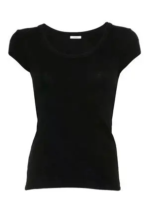JOSEPH Saba Ribbed Top Black
