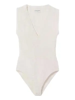 Claudie Pierlot Ruffled V-neck Top - Neutrals