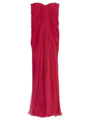Alexander McQueen Draped Maxi Dress - Red