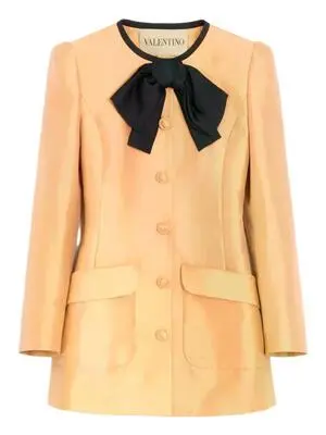 Valentino Garavani Shantung Caban - Orange