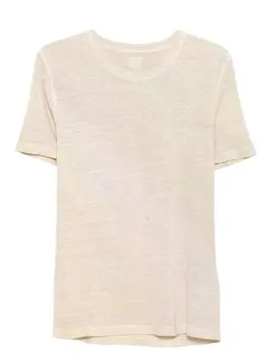120% Lino Crew-neck T-shirt Neutrals