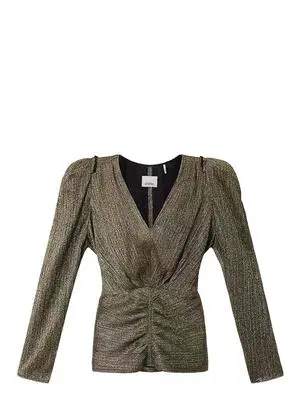 Isabel Marant Étoile Marlin Gathered-sleeves Blouse - Gold