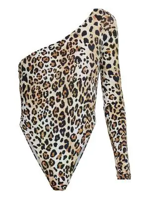 Dsquared2 Animal-print One-sleeve Body - Neutrals
