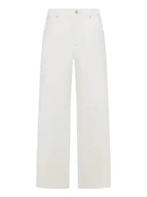 Brunello Cucinelli Straight-leg Cotton Jeans - White