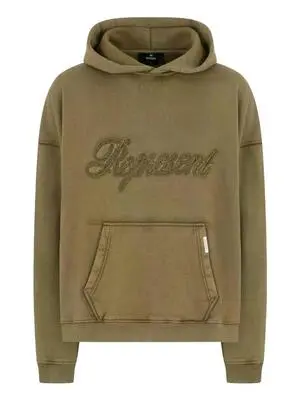 REPRESENT Logo-detail Hoodie - Green