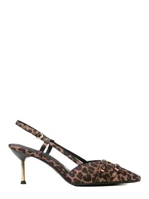TAMARIS Leopard-print Embellished Pumps - Brown