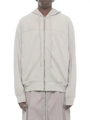 Rick Owens Rick Owens Zip-Up Hoodie Beige