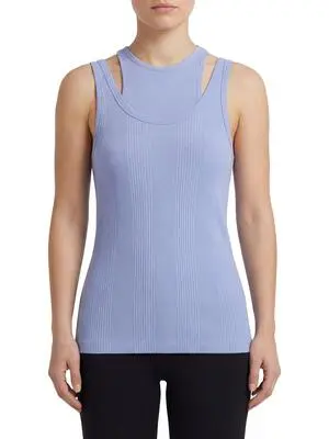ARMARIUM Ribbed Knit Tank - Blue