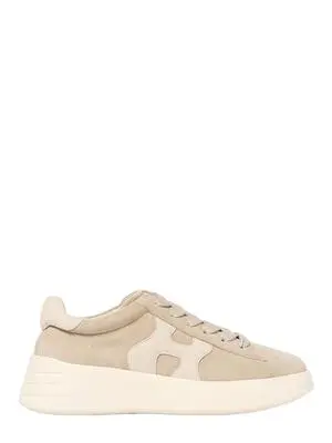 Hogan Hogan Suede Sneakers With Contrast H Detail Beige