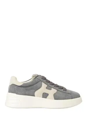 Hogan Hogan Suede Sneakers With Contrast H Detail Charcoal