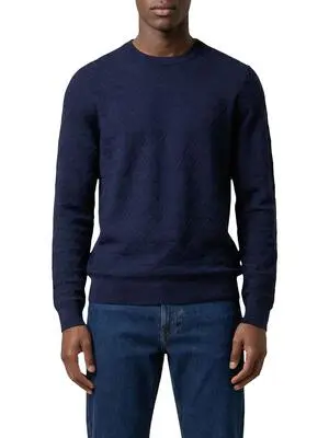 Armani Exchange Chevron Patterned Crew Neck Sweater - Avion