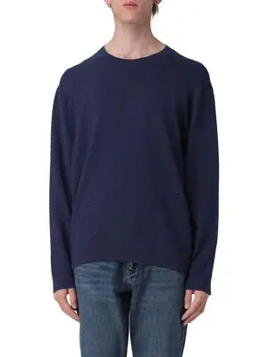Armani Exchange Chevron Knit Crewneck Pullover - Blue