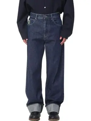 Marni Cotton Denim Wide Leg Jeans - Blue