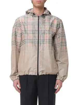 Burberry Checked Windbreaker Jacket - Beige
