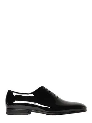 FERRAGAMO Patent Leather Oxford Shoes - Black