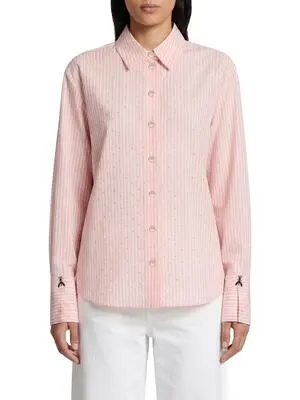 Patrizia Pepe Striped Lyocell Shirt - Pink