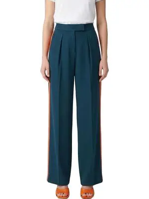 Patrizia Pepe Tailored Cotton Blend Trousers - Blue
