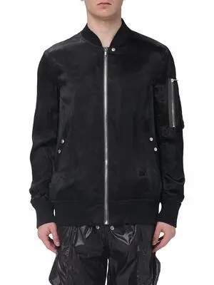 Rick Owens Rick Owens Cupro And Virgin Wool Bomber Jacket Black