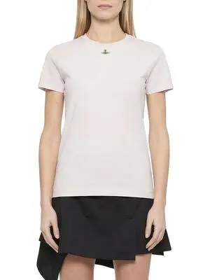 VIVIENNE WESTWOOD Vivienne Westwood Orb Logo Cotton T-Shirt Violet