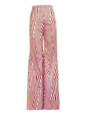Silvia Tcherassi Andie Striped Trousers - Red
