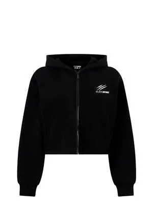 PLEIN SPORT Zip-fastening Hooded Sweatshirt - Black