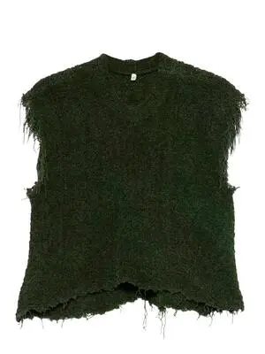 R13 Cable Knit Vest - Green