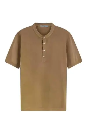 Corneliani Collarless Shirt Brown