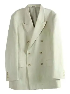 Auralee Double-breasted Blazer - Neutrals