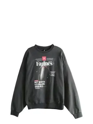 DOUBLET Magazine Cover Printed Sweatshirt - Grey