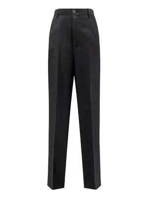 LANEUS Button Trousers - Black