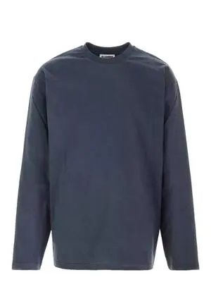 JIL SANDER Ribbed Crewneck T-shirt - Blue