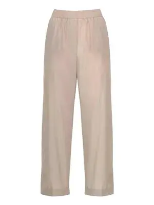 Peserico Elasticated-waist Cropped Trousers - Neutrals