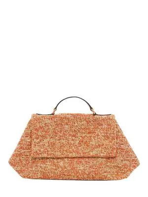 IBELIV Lahady Raffia Tote Orange