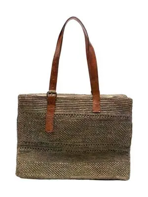 IBELIV Nomade Woven Raffia Tote Brown
