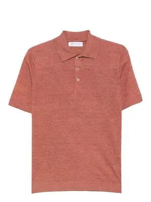 Brunello Cucinelli Buttoned Polo Shirt - Brown