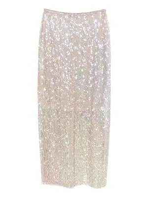 Veronica Beard Sequin-embellished Midi Skirt - Silver