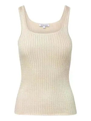 Veronica Beard Sandra Knit Tank Top Neutrals