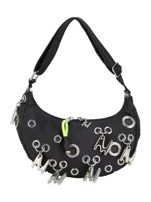 MSGM Eyelet Charm Shoulder Bag - Black