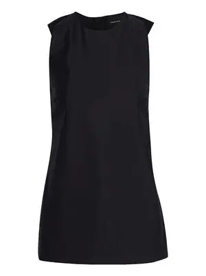 Simone Rocha Open-back Cotton-poplin Top With Bow Detail - Black