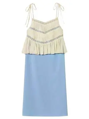 TWINSET Lace-trim Midi Dress - Blue